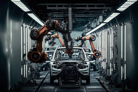 Premium Photo Vehicle Assembly Line Robots