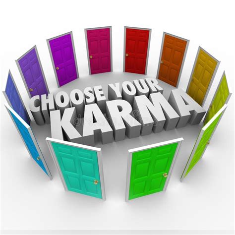 Elija A Su Karma Many Doors Paths Fate Destiny Luck Stock De