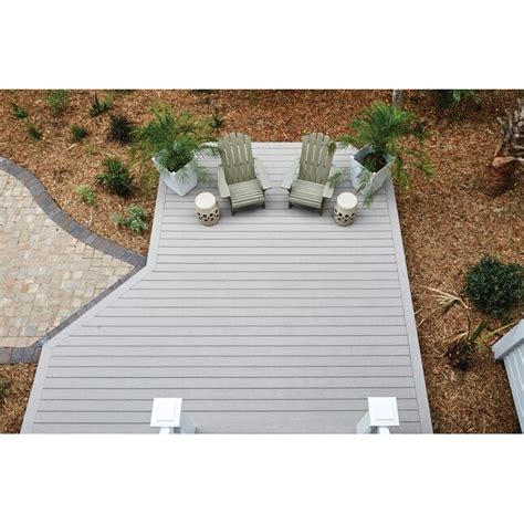Timbertech Harvest 1 In X 6 In X 20 Ft Slate Gray Square Pvc Deck Board