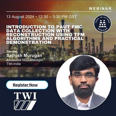Twi Middle East On Linkedin Webinar 13 08 2024 Intro To Paut Fmc Dᴀᴛᴀ Cᴏʟʟᴇᴄᴛɪᴏɴ