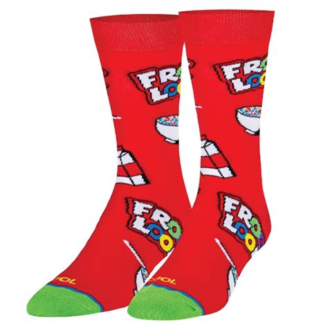 Froot Loops Cereal Bowl Folded Crew Socks Sugar Life Candy