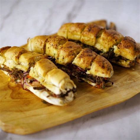 Garlic Bread With Shredded Beef Cooking Tv Recipes