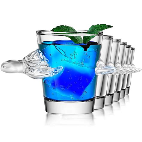 Tirplorare Shot Glasses Unique And Durable Turtle Shaped Glassware