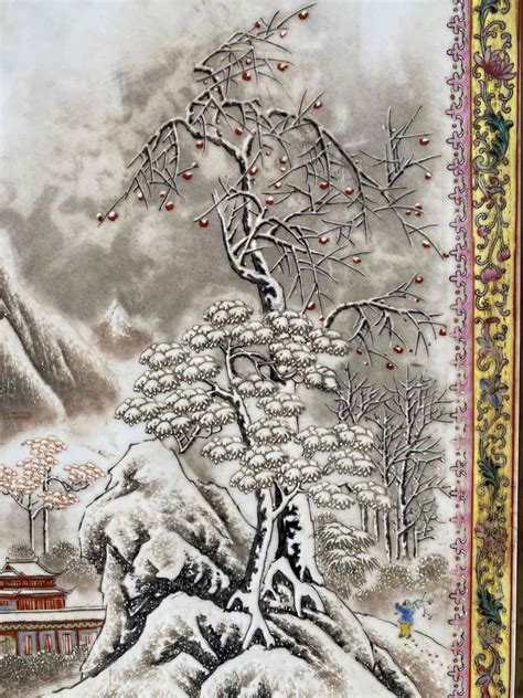Chinese Porcelain Landscape Tiles