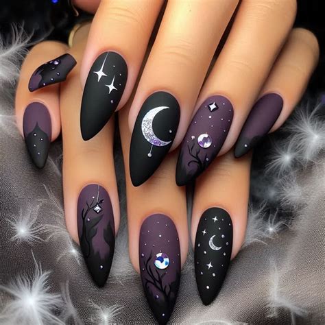 Pin By Aurora Cherry On Simple Fall Nails Witchy Nails Nail Art