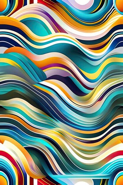 Premium Ai Image Seamless Waves Pattern