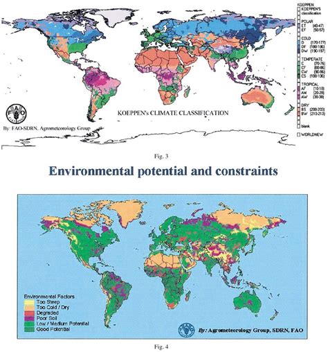 Global Digital Map Showing Environmental Constraints On Crop Production