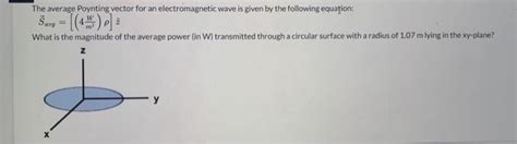 Solved The Average Poynting Vector For An Electromagnetic