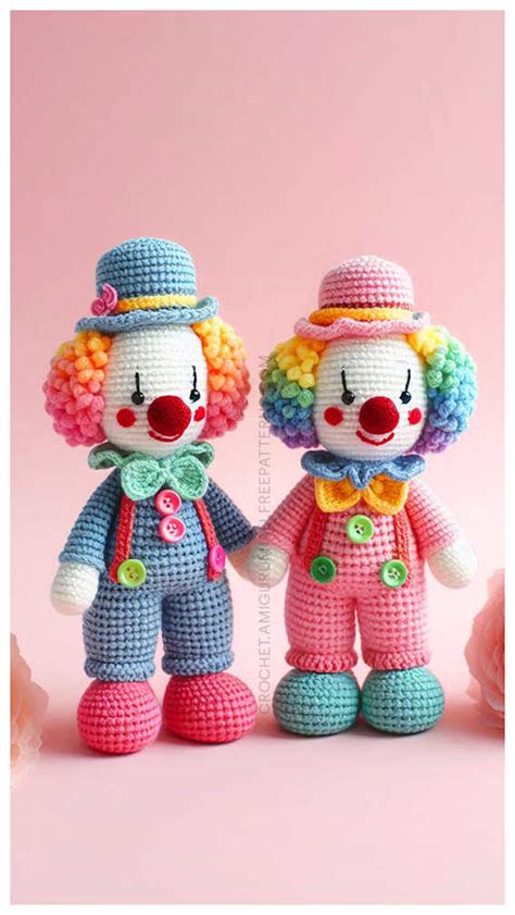 Amigurumi Cute Clown Crochet Free Pattern Amigurumi