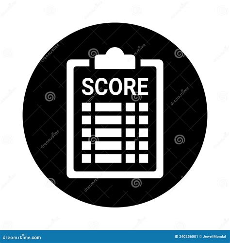 Score Scorecard Icon Vector Sketch 240255935