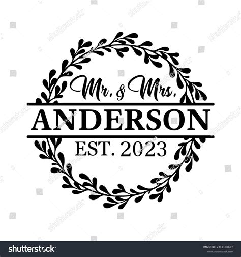 59 Monogram With Est Stock Vectors And Vector Art Shutterstock