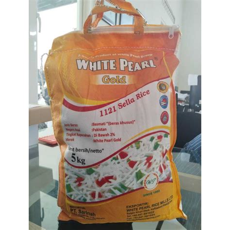 Jual Beras Basmati White Pearl 5kg Extra Long Grain Premium 1121sella