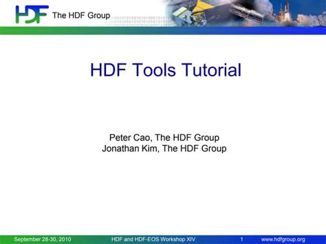 hdf tools tutorial ppt