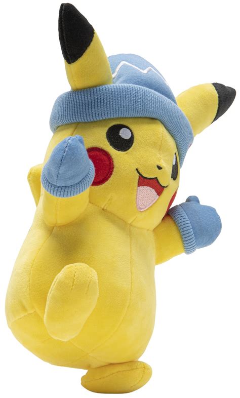 Pikachu With Hat And Mittens Plush At Mighty Ape Nz