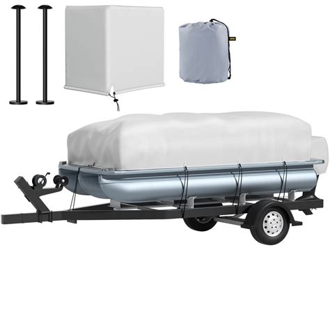 Vevor Ponton Canvas Hoes Boot Cover Voor Pontontrailers 6 4 7 3 M 600d