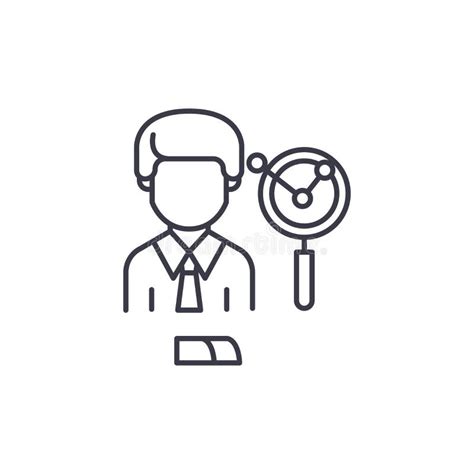 Business Analyst Black Icon Concept Business Analyst Flat Vector