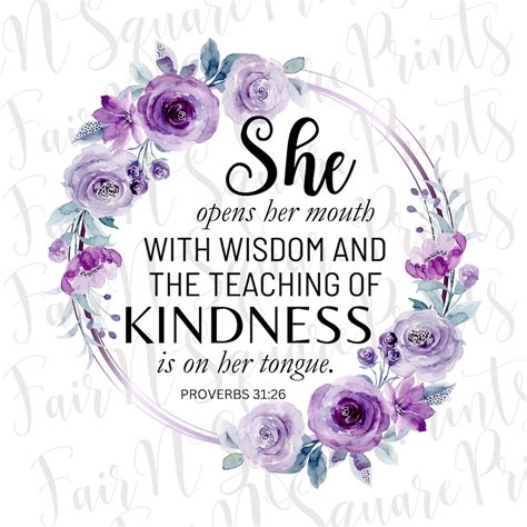 Proverbs 3126 She Opens Her Mouth With Wisdom Png File For
