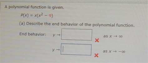 Solved A Polynomial Function Is Given Describe The End