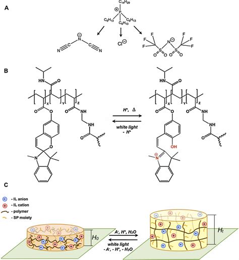 Chemical Structure Of A The Phosphonium Cation And The Anions