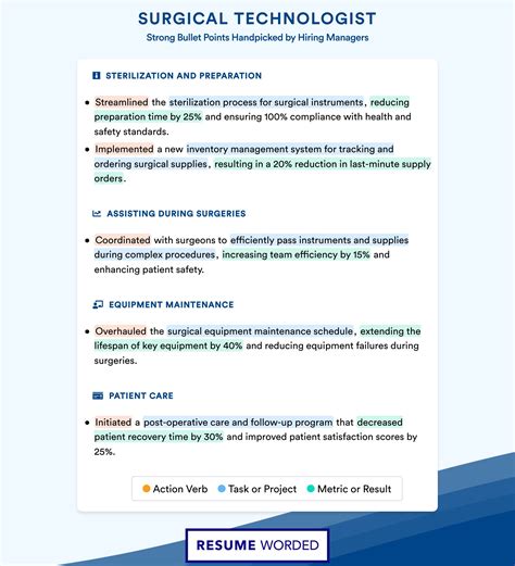 Surgical Technologist Resume Examples For 2025 Resume Worded