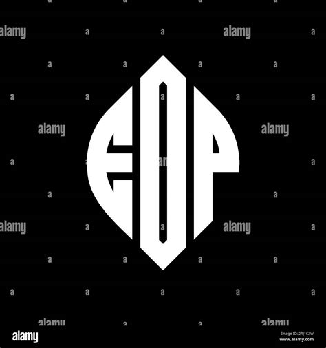 Edp Circle Letter Logo Design With Circle And Ellipse Shape Edp