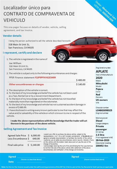 Las 5 Mejores Plantillas De Acuerdos De Venta De Vehículos Con Muestras Y Ejemplos