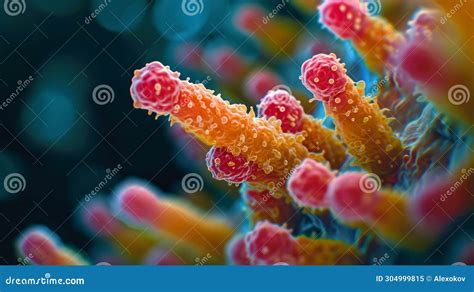 Proteus Mirabilis Bacteria Under A Microscope Ai Generated Stock