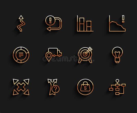 Set Line Many Ways Directional Arrow Arrow Shopping Bag With Sale