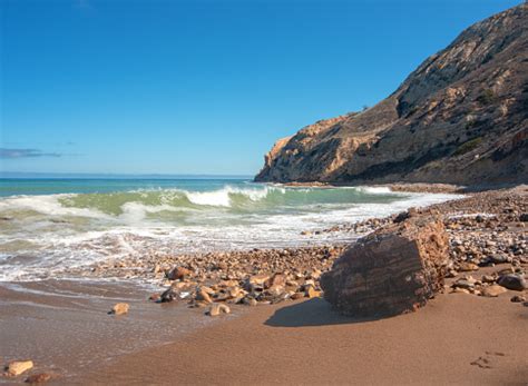 Boulder On Rocky Beach At Yellow Banks Bay On Santa Cruz Island In The