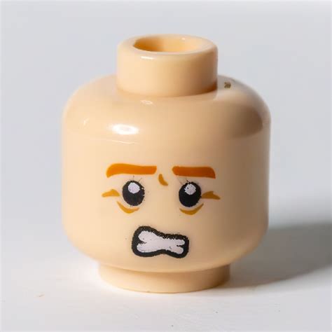 Lego Part 3626cpr0975 Minifig Head Samwise Gamgee Sam Rebel Pilot Frowning Scared Print