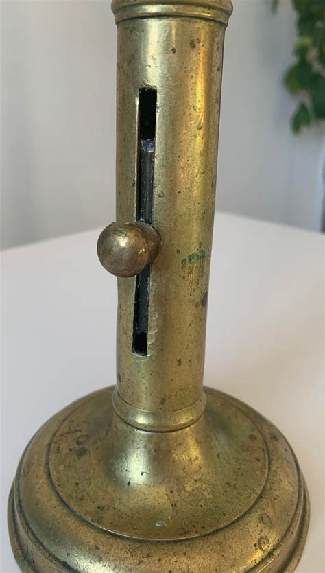 Antique Georgian Ejector Brass Candlestick Etsy
