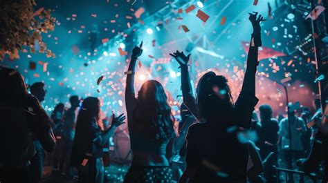 The Crowd Is Going Wild At The Music Festival The Energy Is Electric
