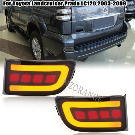 Rear Bumper Reflector Light Led For Toyota Land Cruiser Prado Lc120