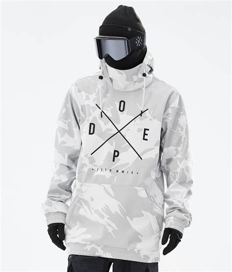 Dope Yeti Ski Jacket Men 2x Up Grey Camo Ridestore Uk
