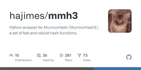Github Hajimesmmh3 Python Wrapper For Murmurhash Murmurhash3 A