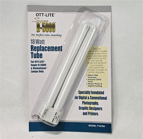 Lot Of 3 Ott Lite Super D 5000 Visionsaver 18w Replacement Tubes