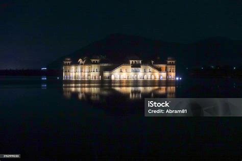 Jal Mahal Palace Illuminated In The Middle Of Man Sagar Lake In The