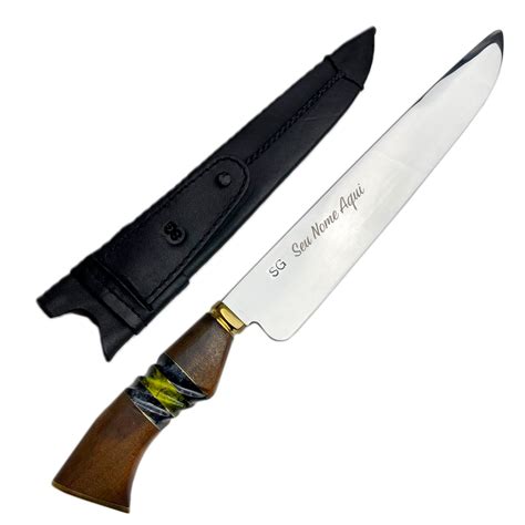 Faca Churrasco Tradicional Larga Inox 10 Sg Shopfacas