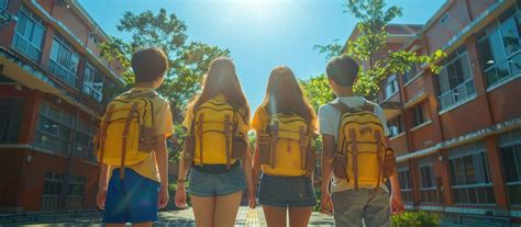 Premium Photo School Friends Heading To Class