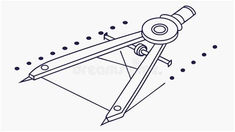 Classic Drafting Compass Tool Precision Drawing Instrument Vector Design Generative Ai Stock