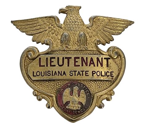 Lieutenant Louisiana State Police Badge