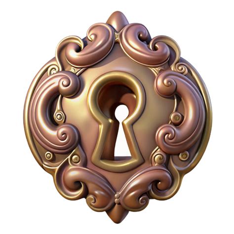 Remarkable Traditional Antique Keyhole Escutcheon Ornate Design No