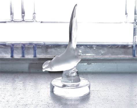 Lalique Glass Pheasant Place Card Holder Crystal Paperweight Signed Etsy