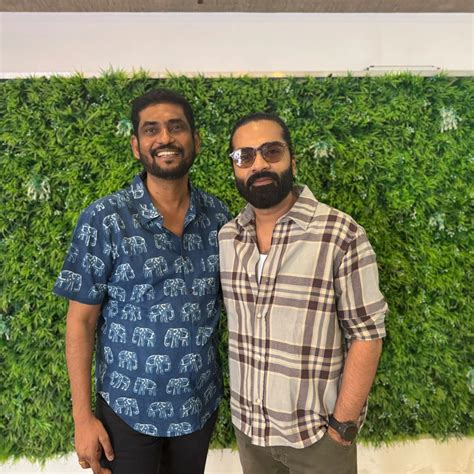 Bhuvanesh S Recent Click Of Silambarasantrofficial And His Maanaadu Producer Sureshkamatchi
