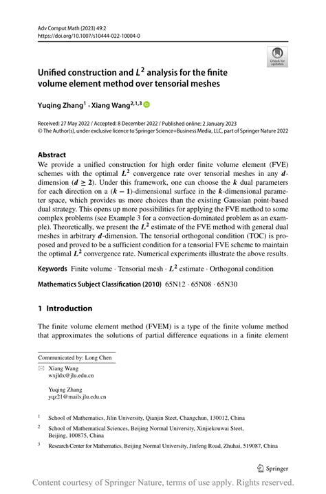 Unified Construction And L2 Analysis For The Finite Volume Element