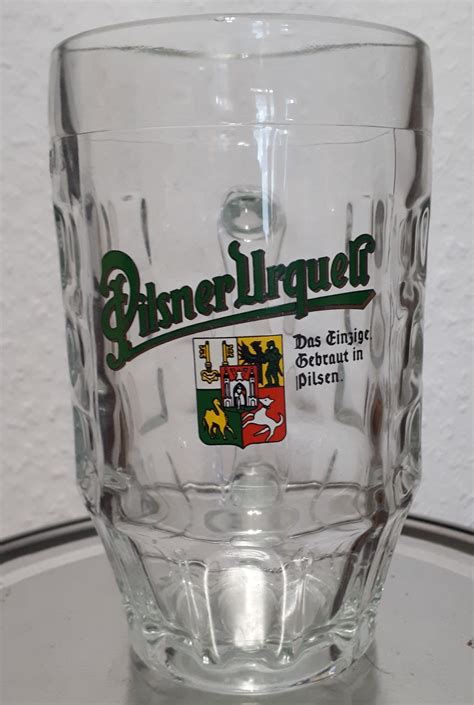 6 Pilsner Urquell Beer Mugs Authentic Czech Glassware Set