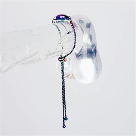 Rainbow Stainless Steel Penis Noose Cock Bracelet Why Bee Normal