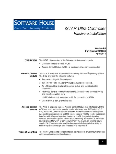 Istar Ultra Hardware Install Guide Ra0 Lt En Pdf Screw