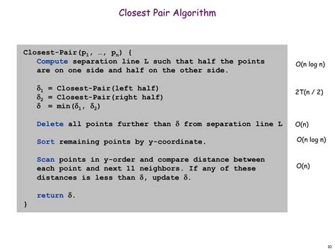 ppt closest pair of points from “algorithm design” by j kleinberg