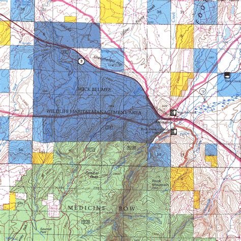 Medicine Bow Wy Blm Surface Mgmt Map By Digital Data Services Inc